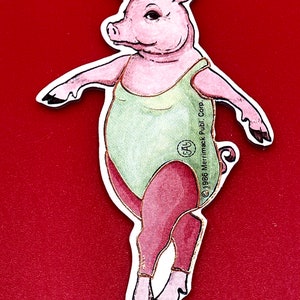 Vintage Shackman 1986 EMMA Pig Gold Stamped Die-cut Ornaments - Set of ...