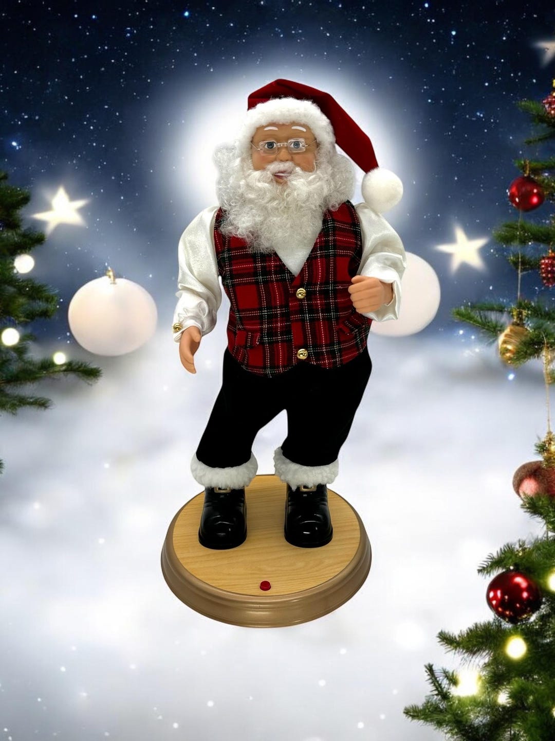 Vintage 1999 Gemmy Hip Swinging Santa Claus Animatronic Sings, Plays ...