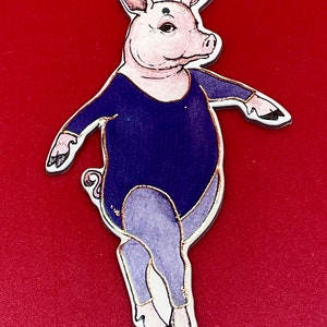 Vintage Shackman 1986 EMMA Pig Gold Stamped Die-cut Ornaments - Set of ...