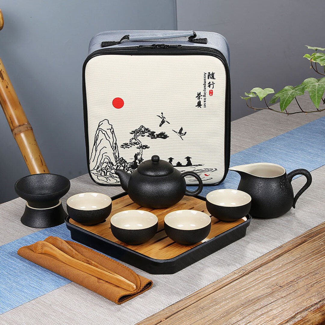 Japanese Ceramic Tea Set Tea Set With 4 Cups, Housewarming Gift ...