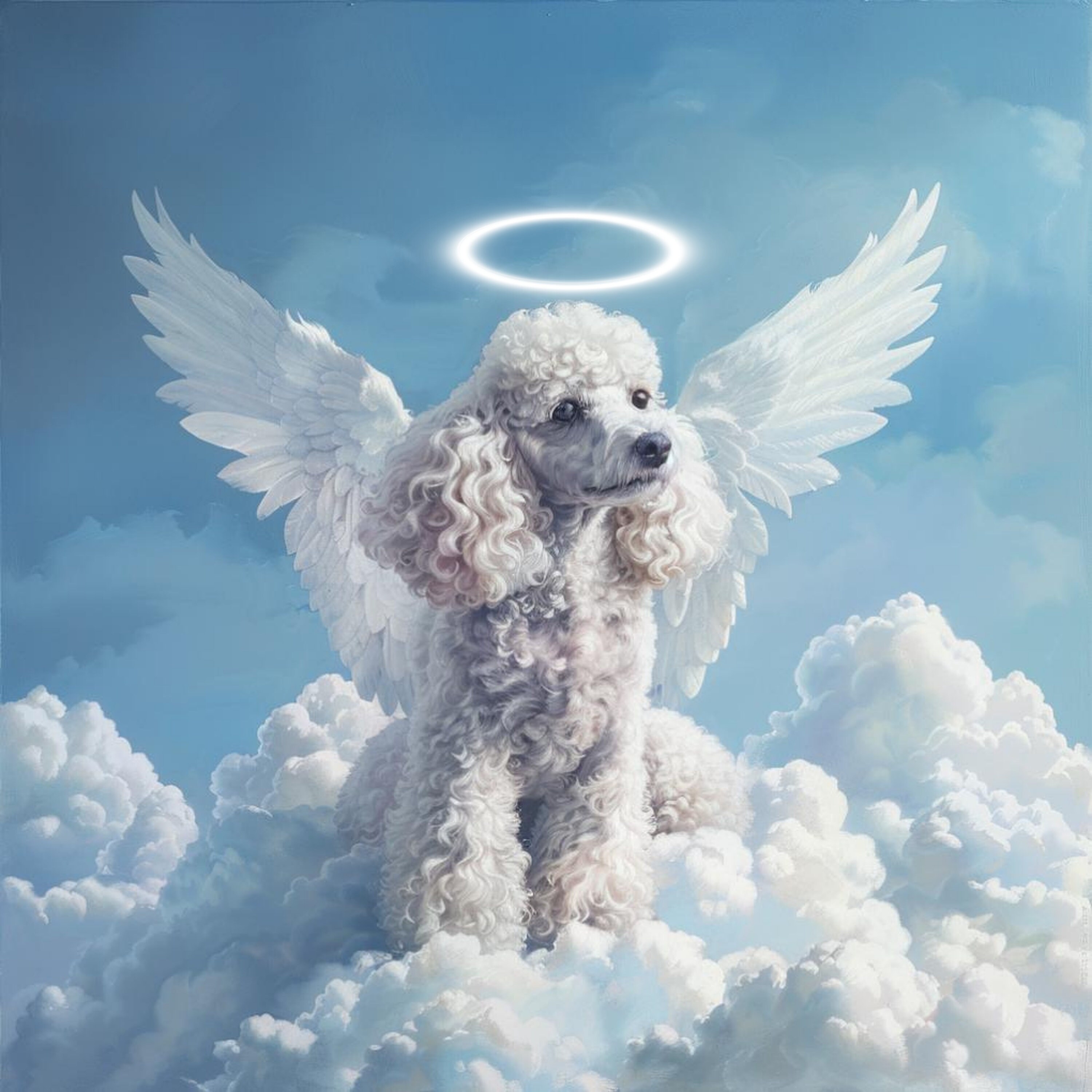 Pet Loss Memorial Portrait With Angel Wings Picture Customized Photo ...