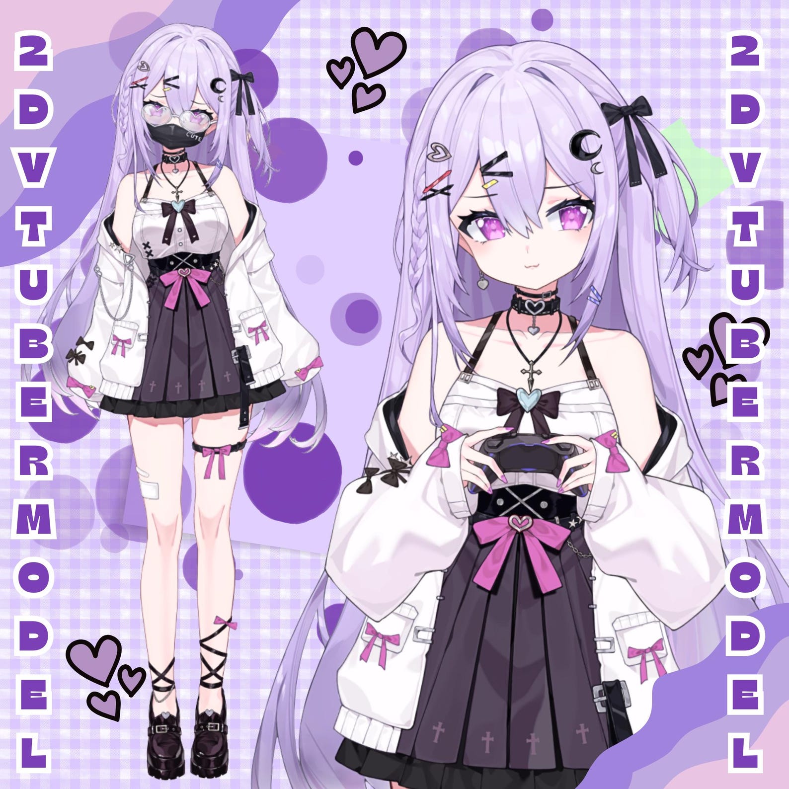 2D Live Premade Vtuber Model/fully Rigged-twitch Stream-streamer-hq ...