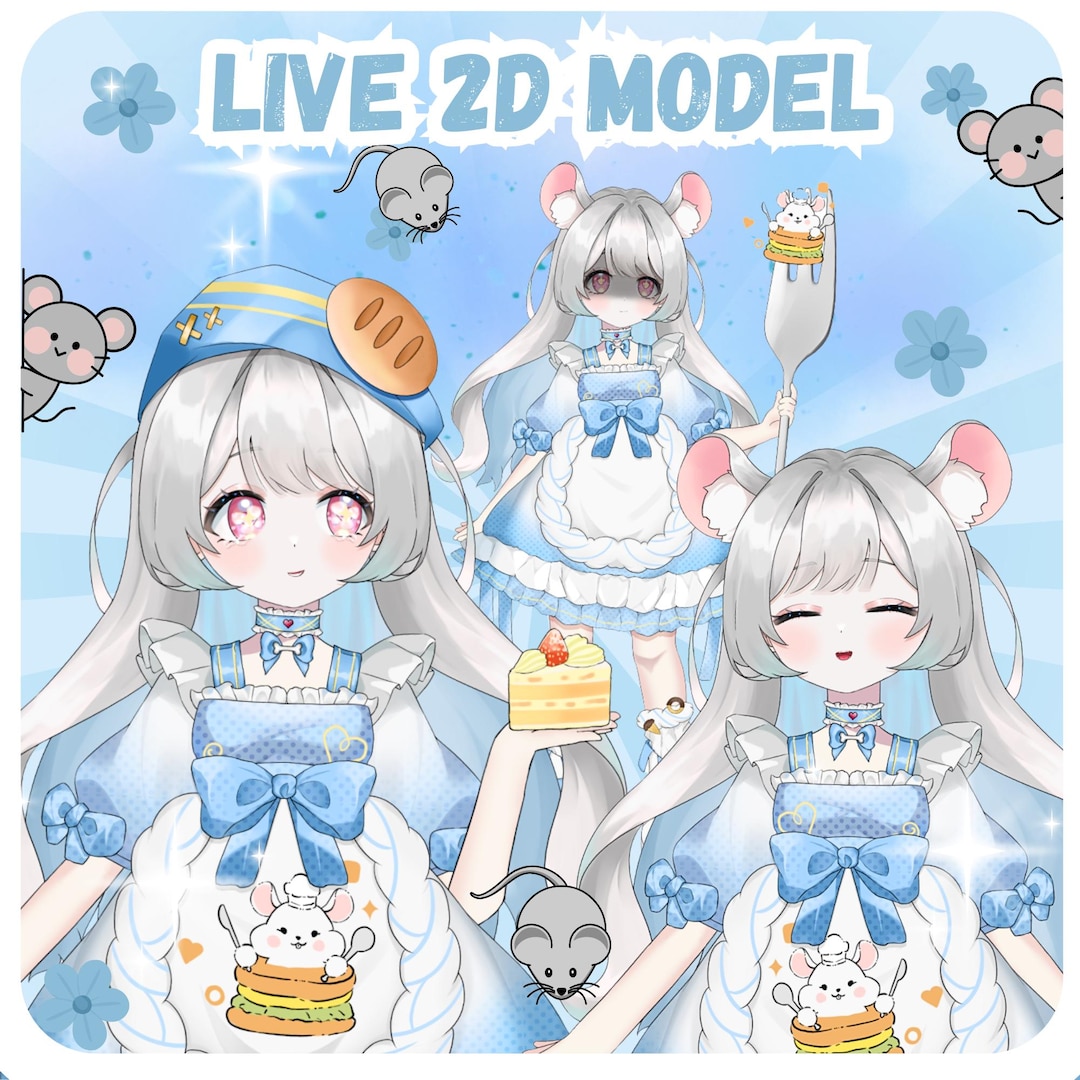 2D Live Premade Vtuber Model/fully Rigged-twitch Stream-streamer-hq ...