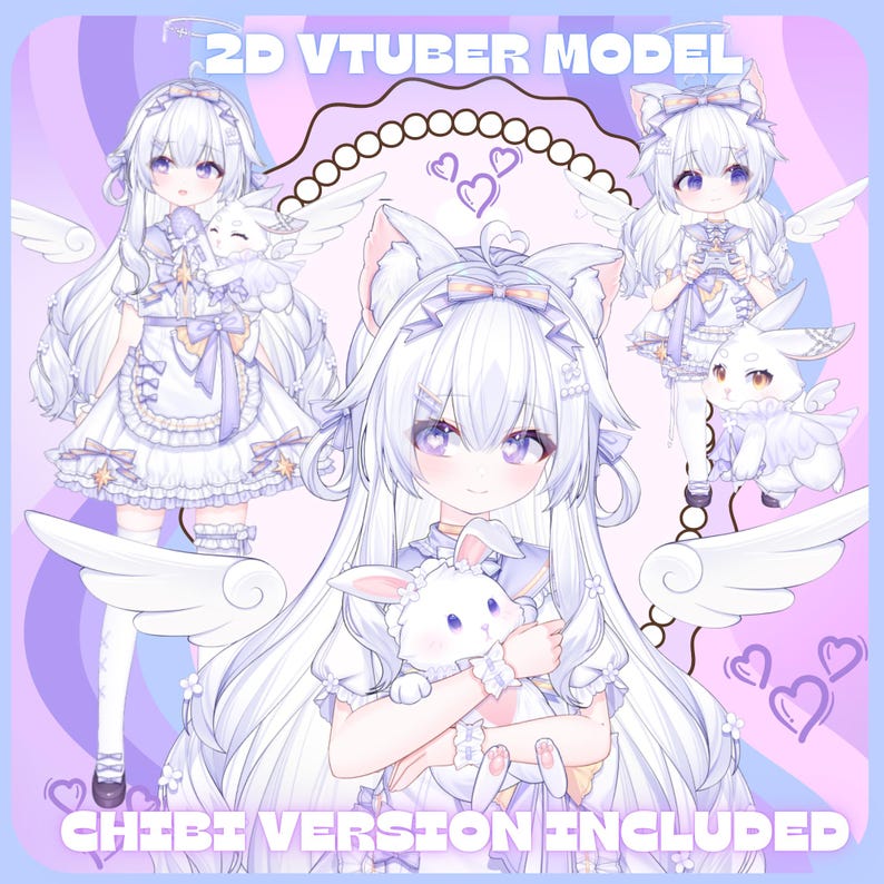2D Live Premade Vtuber Model/fully Rigged-twitch Stream-streamer-hq-obs ...