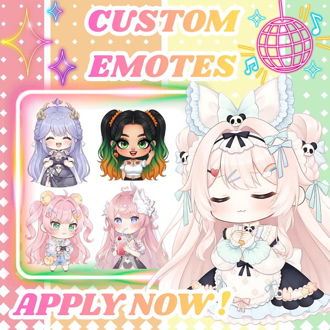Custom Chibi Emotes, Streamer Art Commission (digital Download) - Etsy