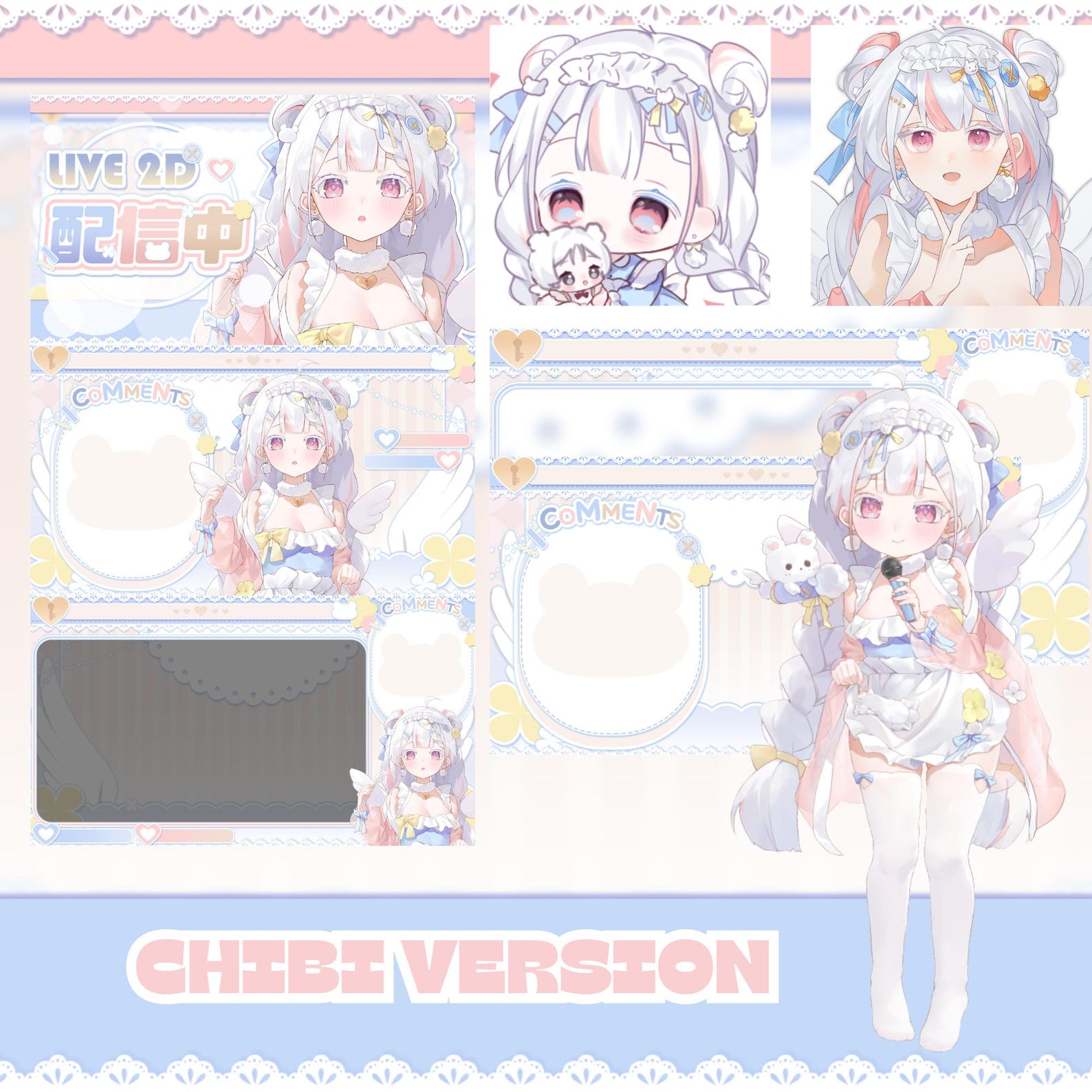 2D Live Premade Vtuber Model/fully Rigged-twitch Stream-streamer-hq ...