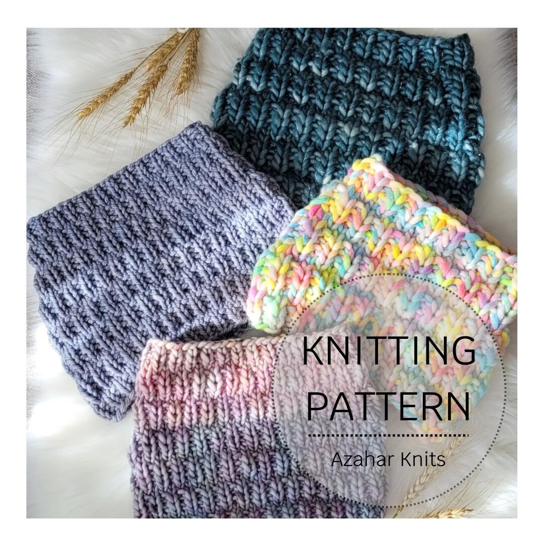 KNITTING PATTERN: Trigo Cowl/beginner Knitting Cowl Pattern ...