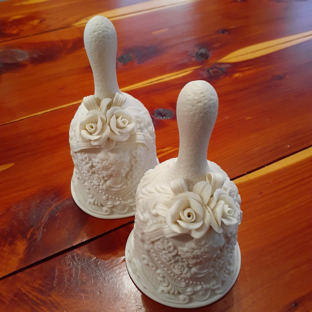 Vintage Antique White Cameo Ceramic Dinner Bell - Etsy