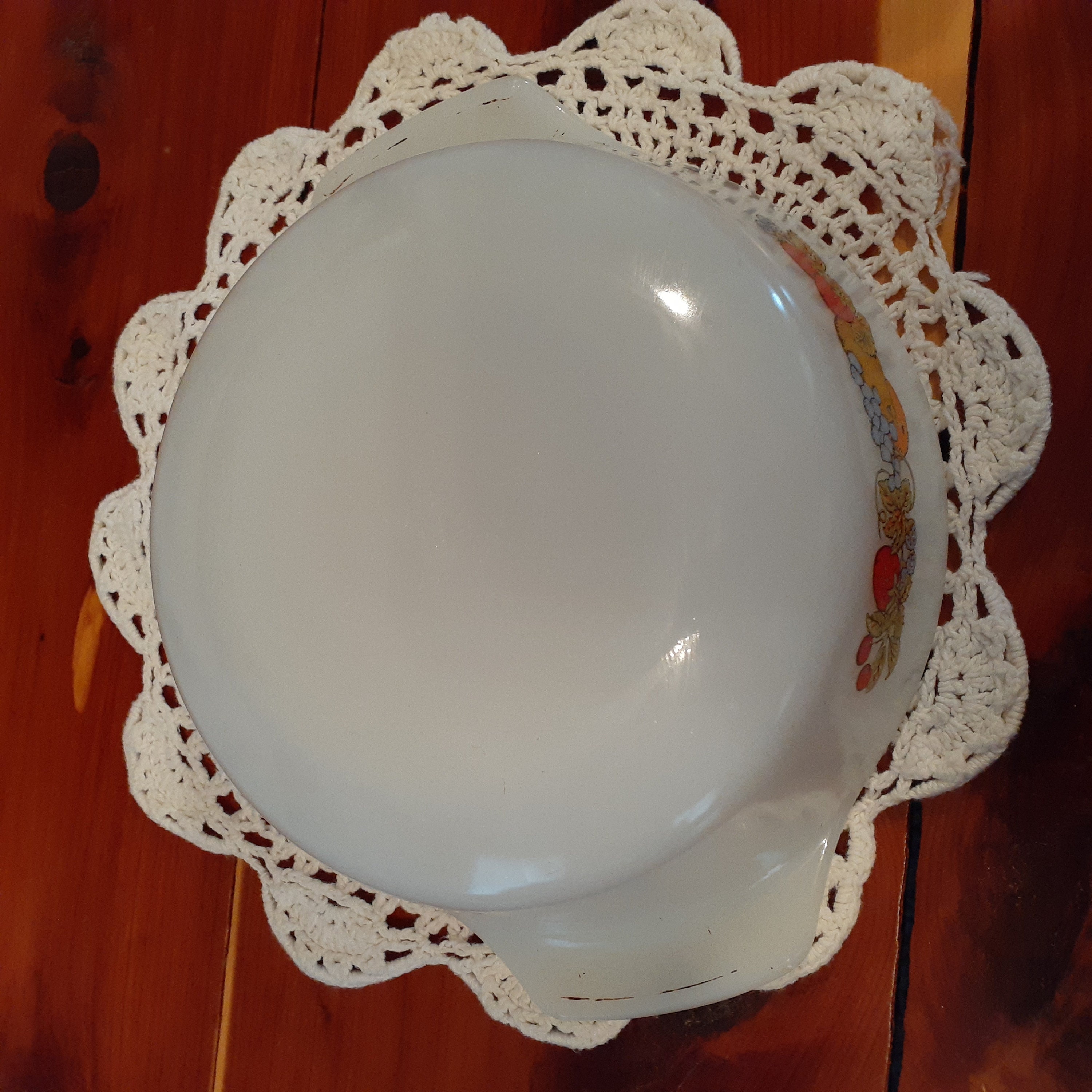 1960's Vintage Fire King Fruit Nature's Bounty 436 Mixing Bowl/ovenware ...