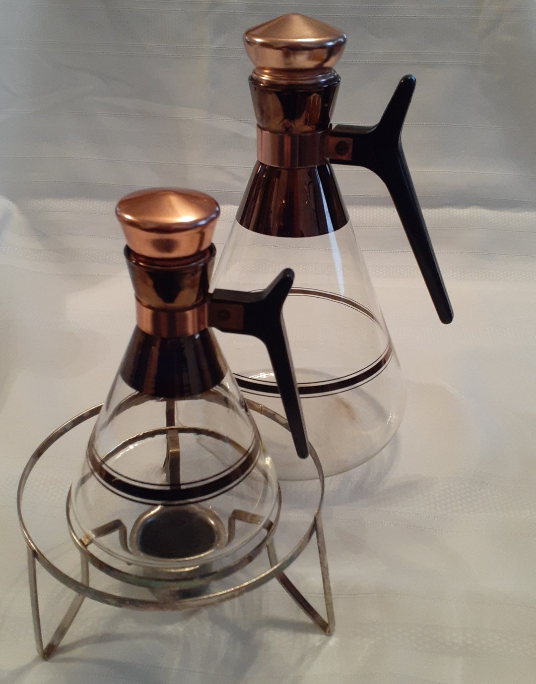 1950's Atomic Glass Coffee / Wine Carafe Set - Etsy