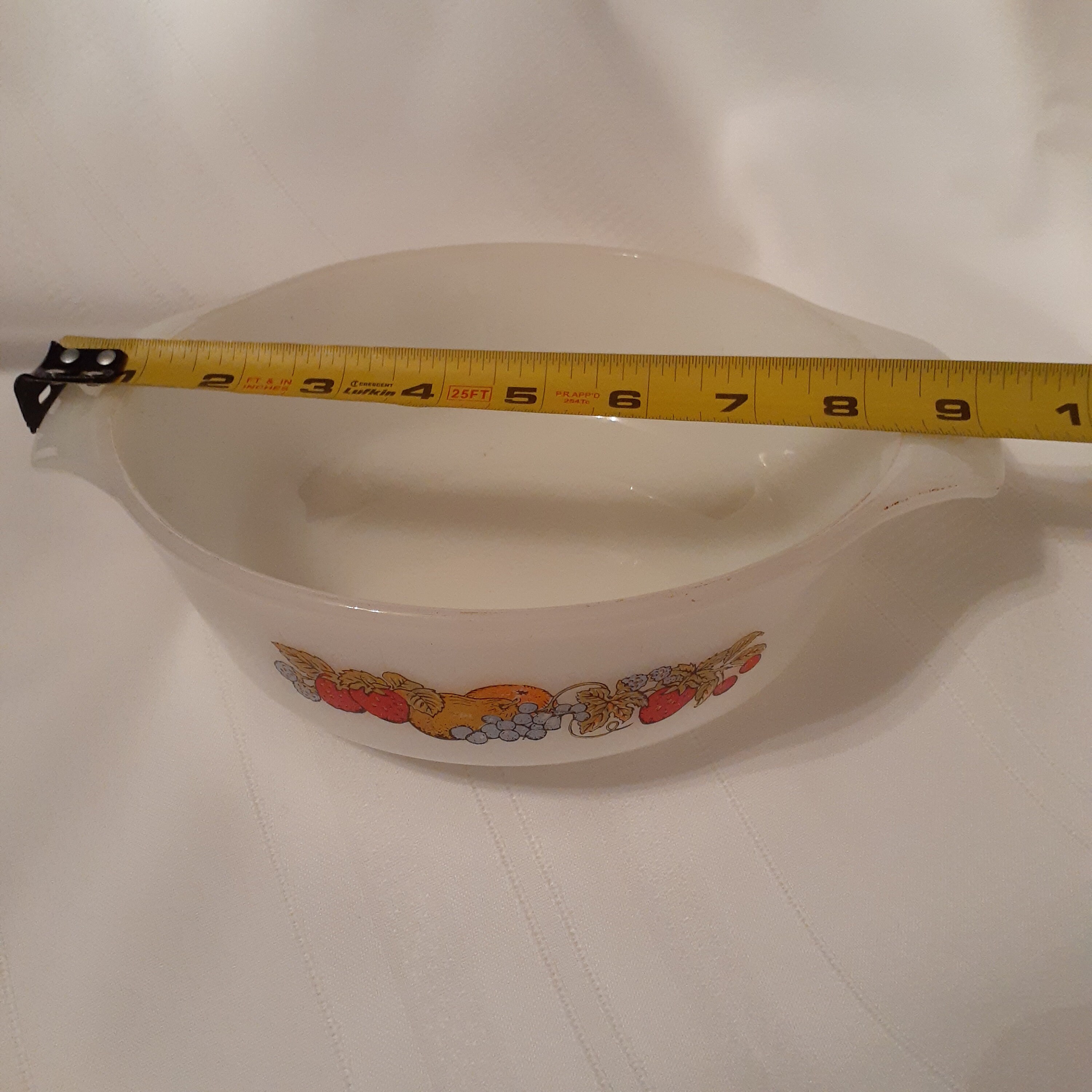 1960's Vintage Fire King Fruit Nature's Bounty 436 Mixing Bowl/ovenware ...