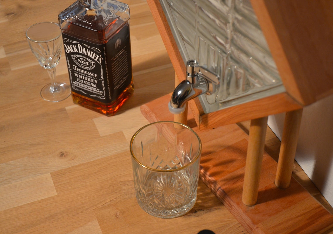 Decorative Wooden Carboy Bottle Dispenser for Alcohol and Handmade ...