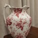 Vintage Pottery Floral Pitcher - Etsy