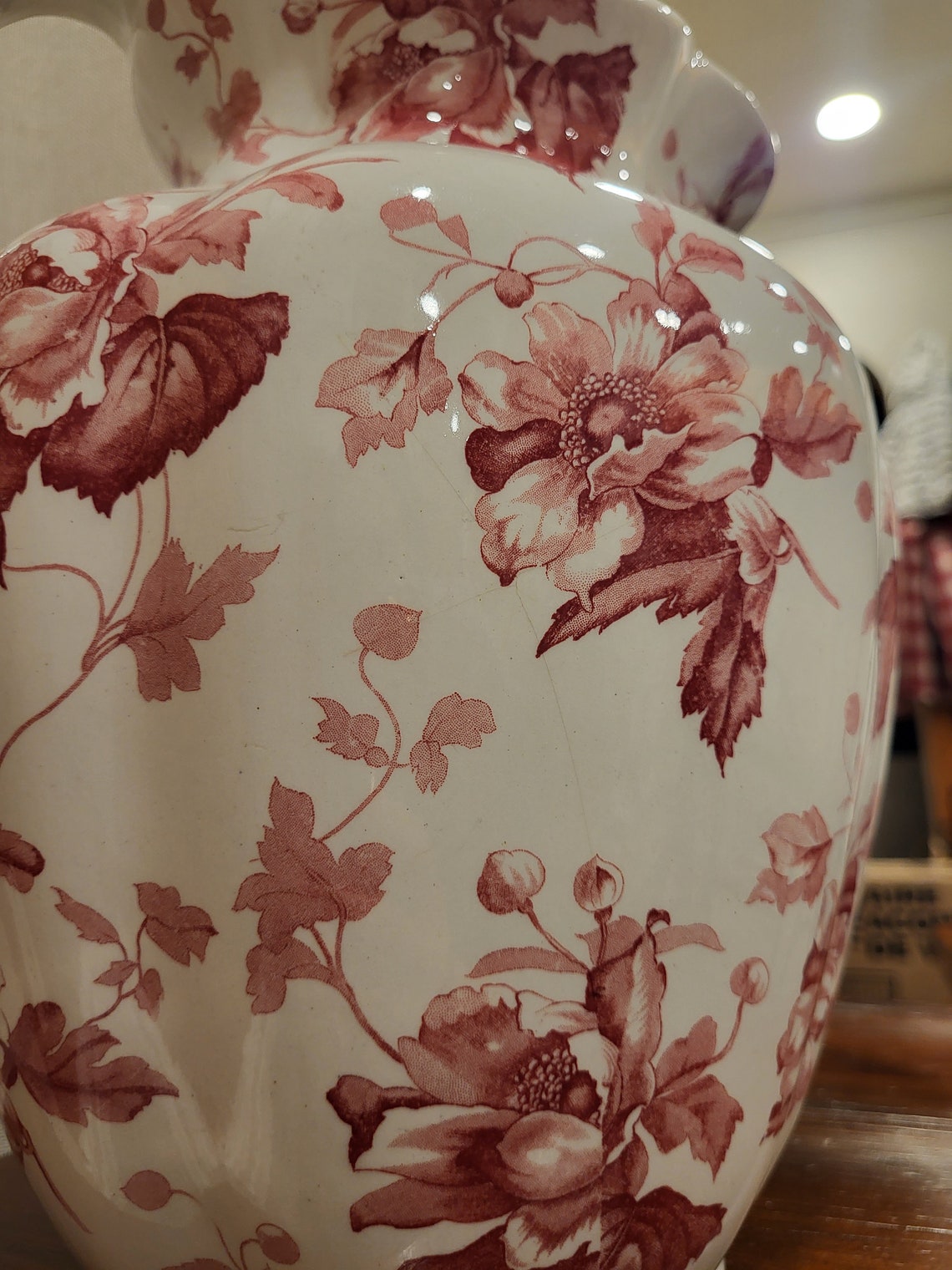 Vintage Pottery Floral Pitcher - Etsy