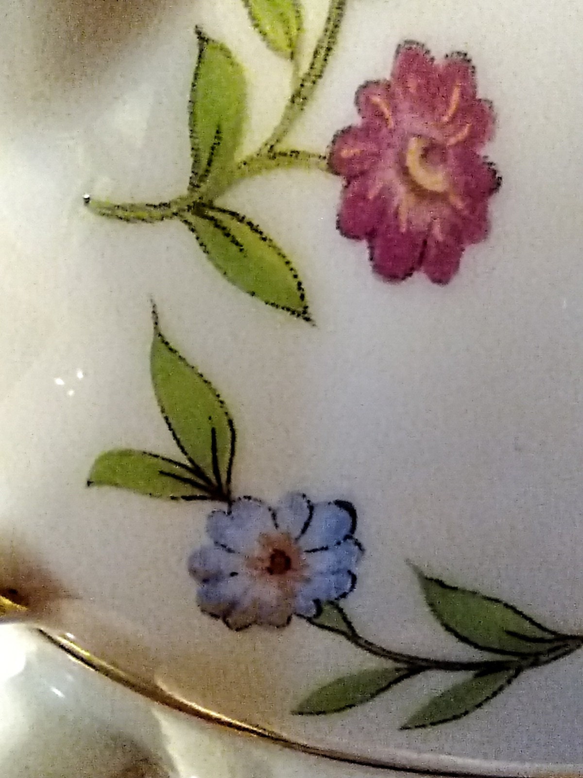 Vintage Adeline Fine Porcelain Tea for One With Flowers, Butterfly, Bee ...