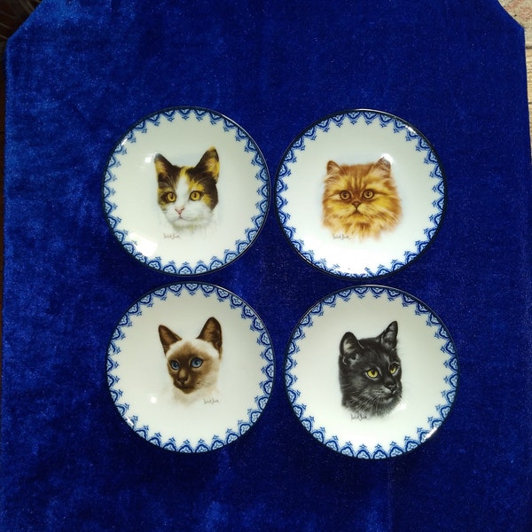 8 Cat Plates - Etsy