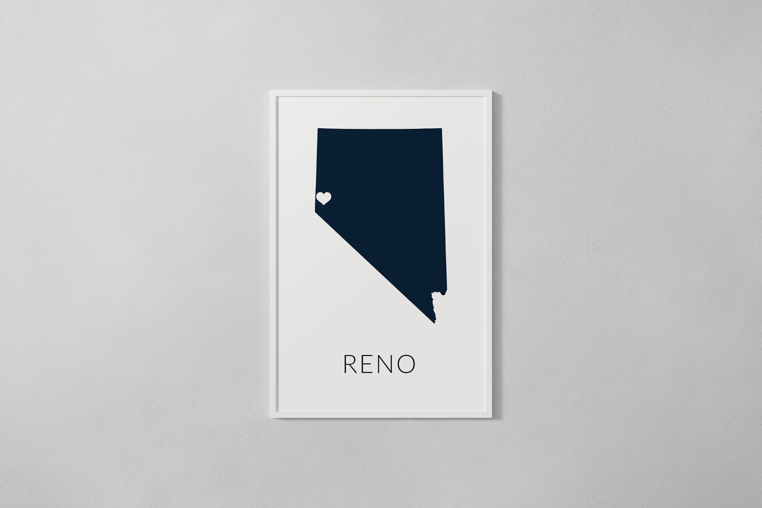 Reno Nevada Map Print - Etsy