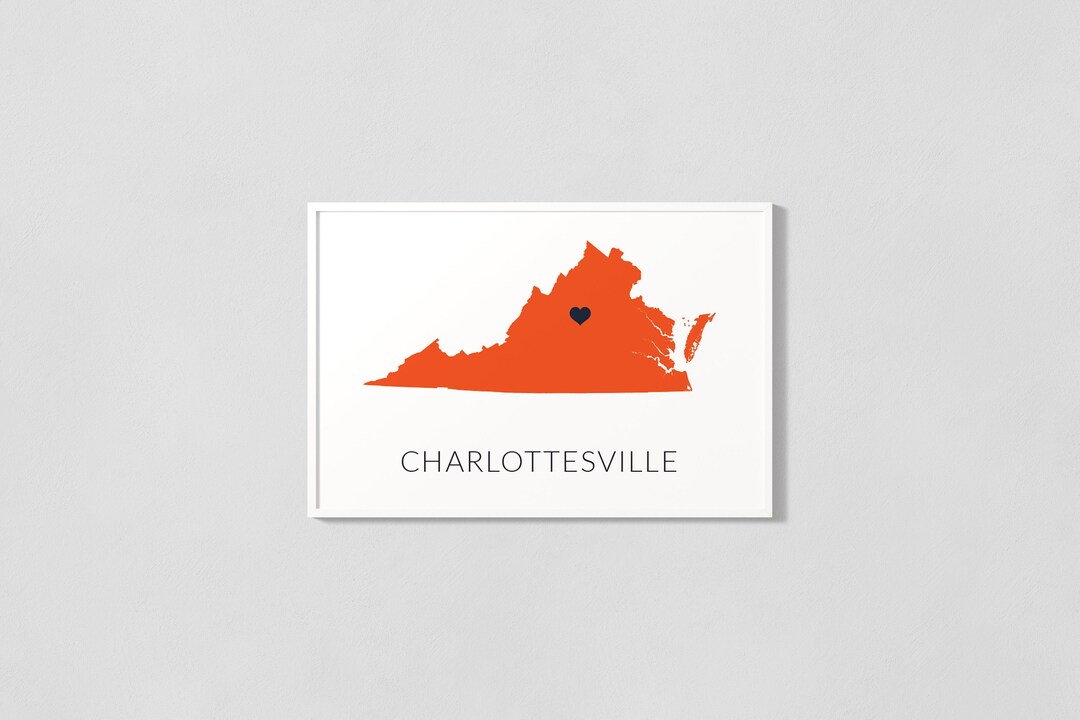 Charlottesville Virginia Map Print - Etsy