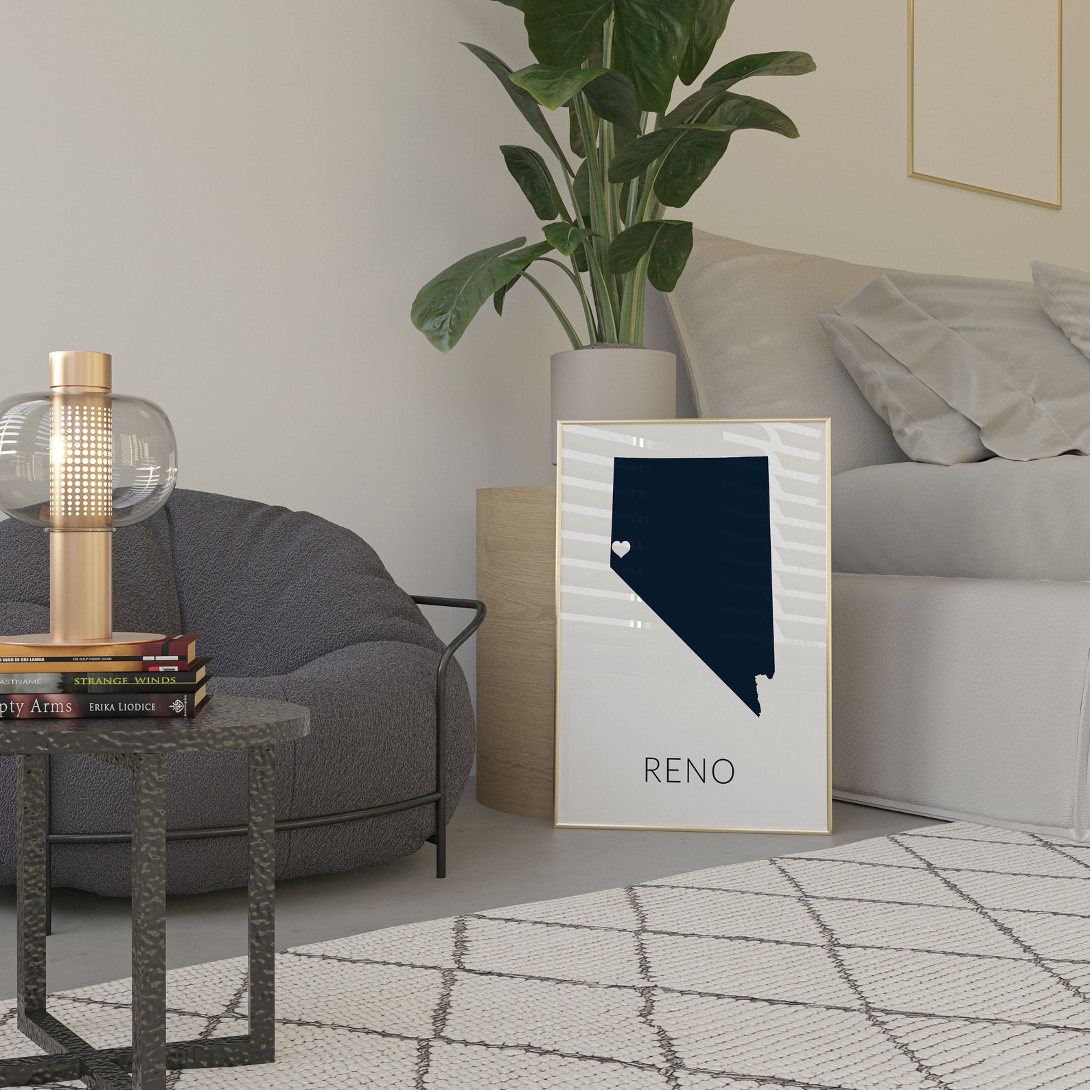 Reno Nevada Map Print - Etsy