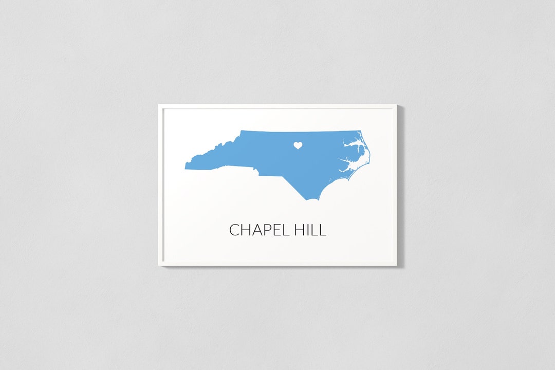 Chapel Hill North Carolina Map Print - Etsy
