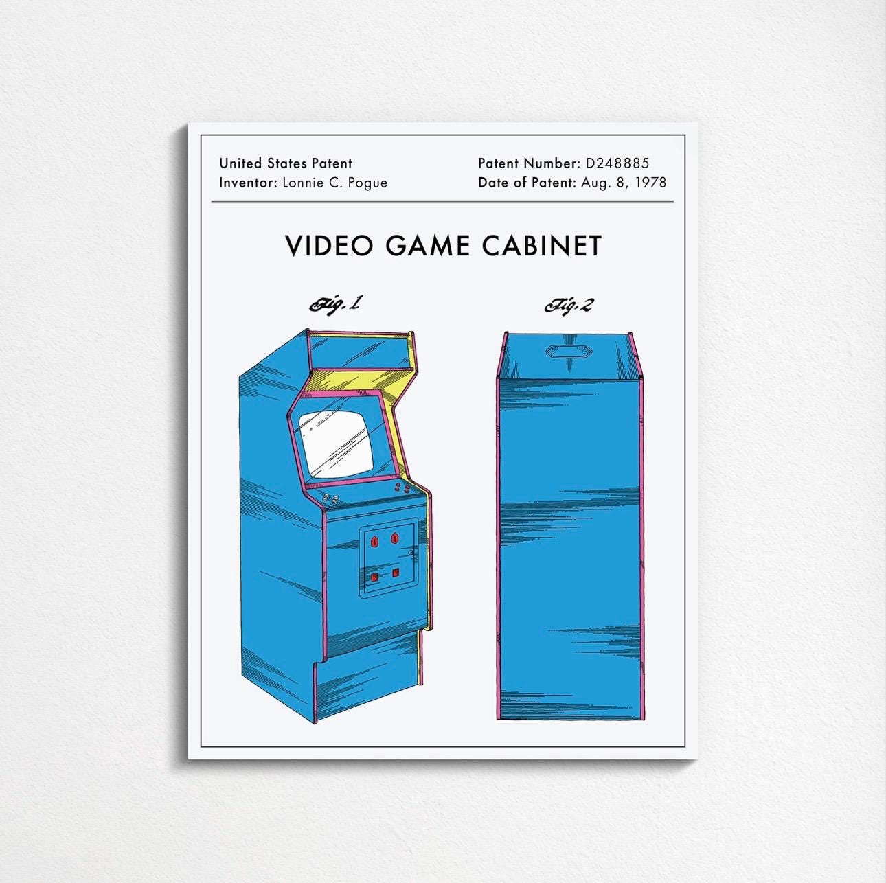 Arcade Video Game Cabinet Patent Print - Etsy