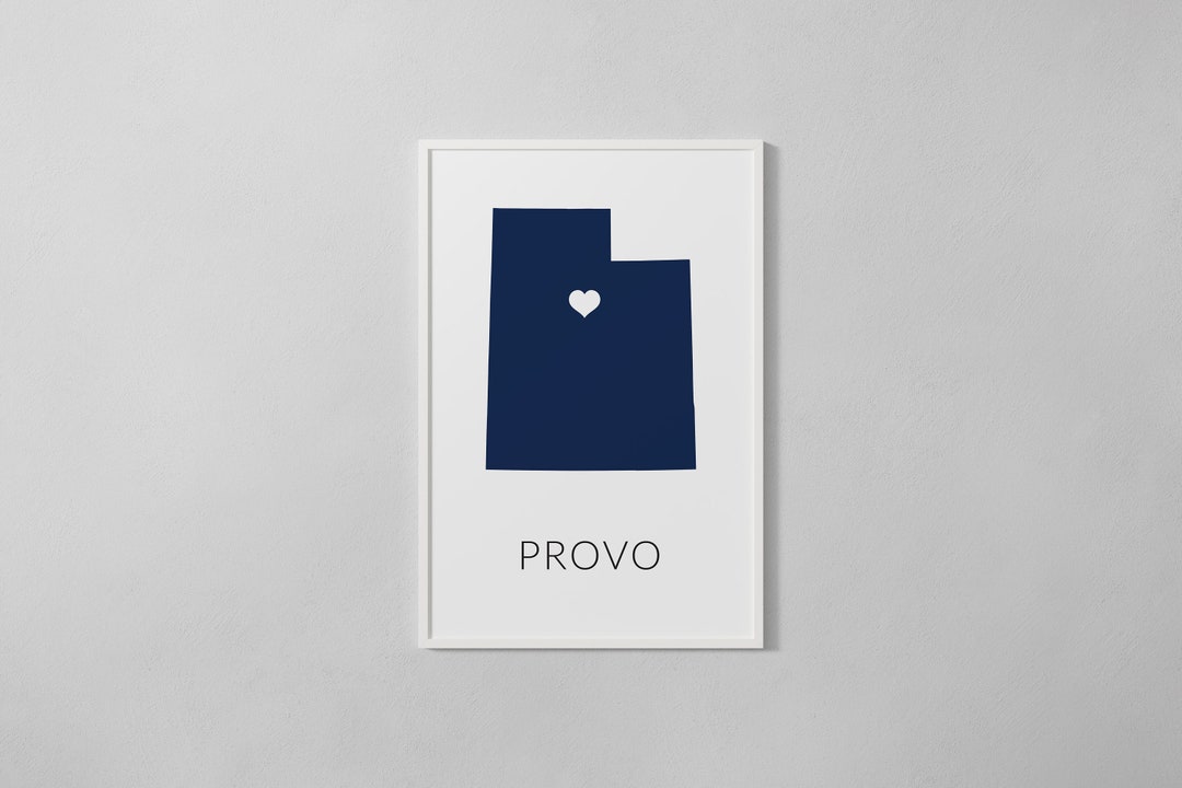 Provo Utah Map Print - Etsy
