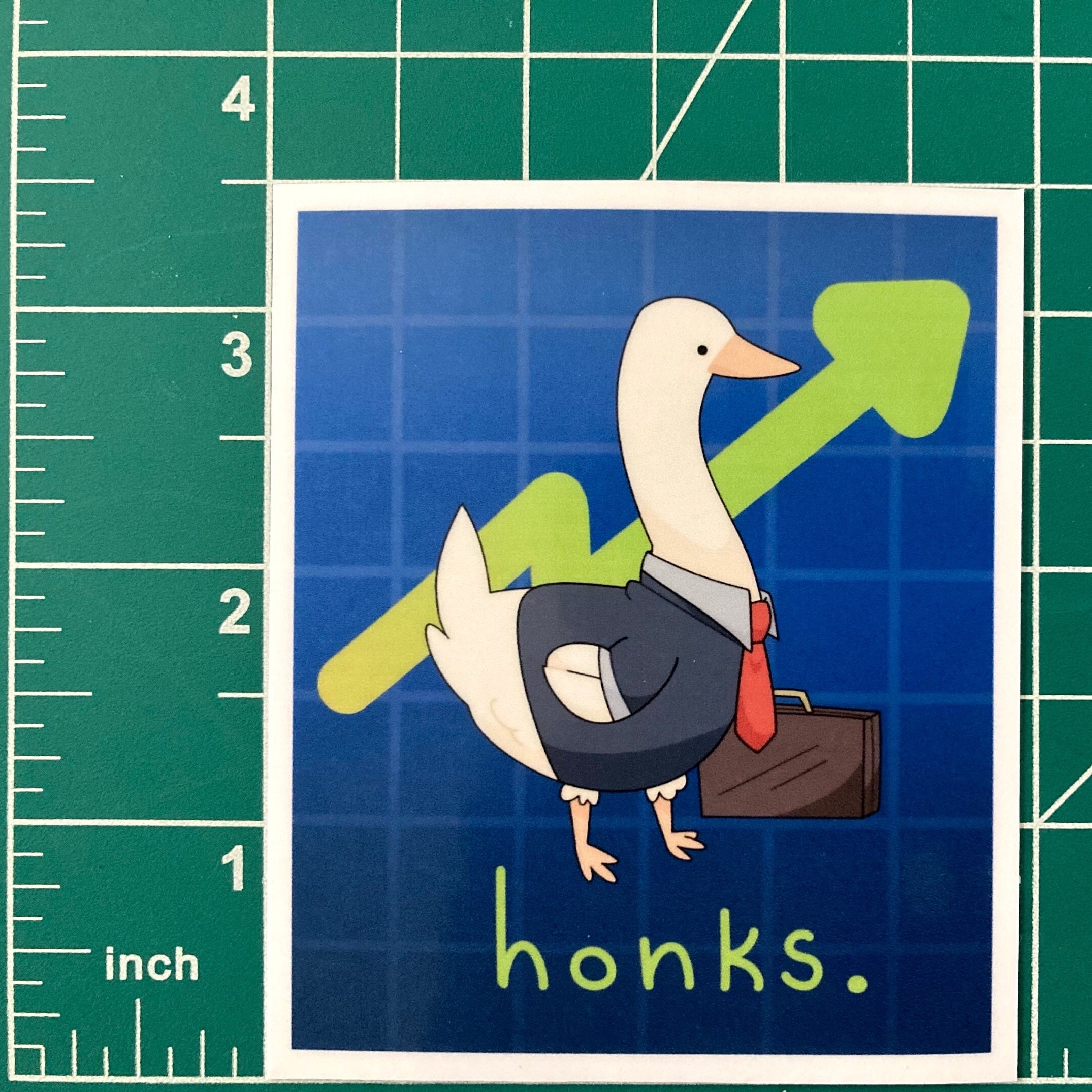 Business Goose Stonks Meme Sticker | Honks Funny Cute Glossy Vinyl ...