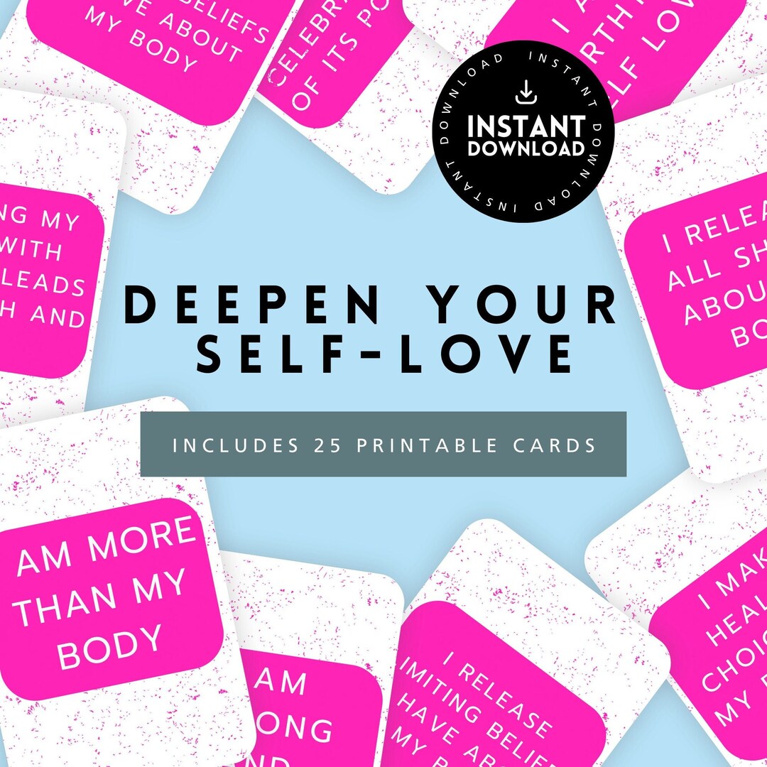 Affirmations Cards Pink Self-love Cards Mindfulness Affirmations Deck ...