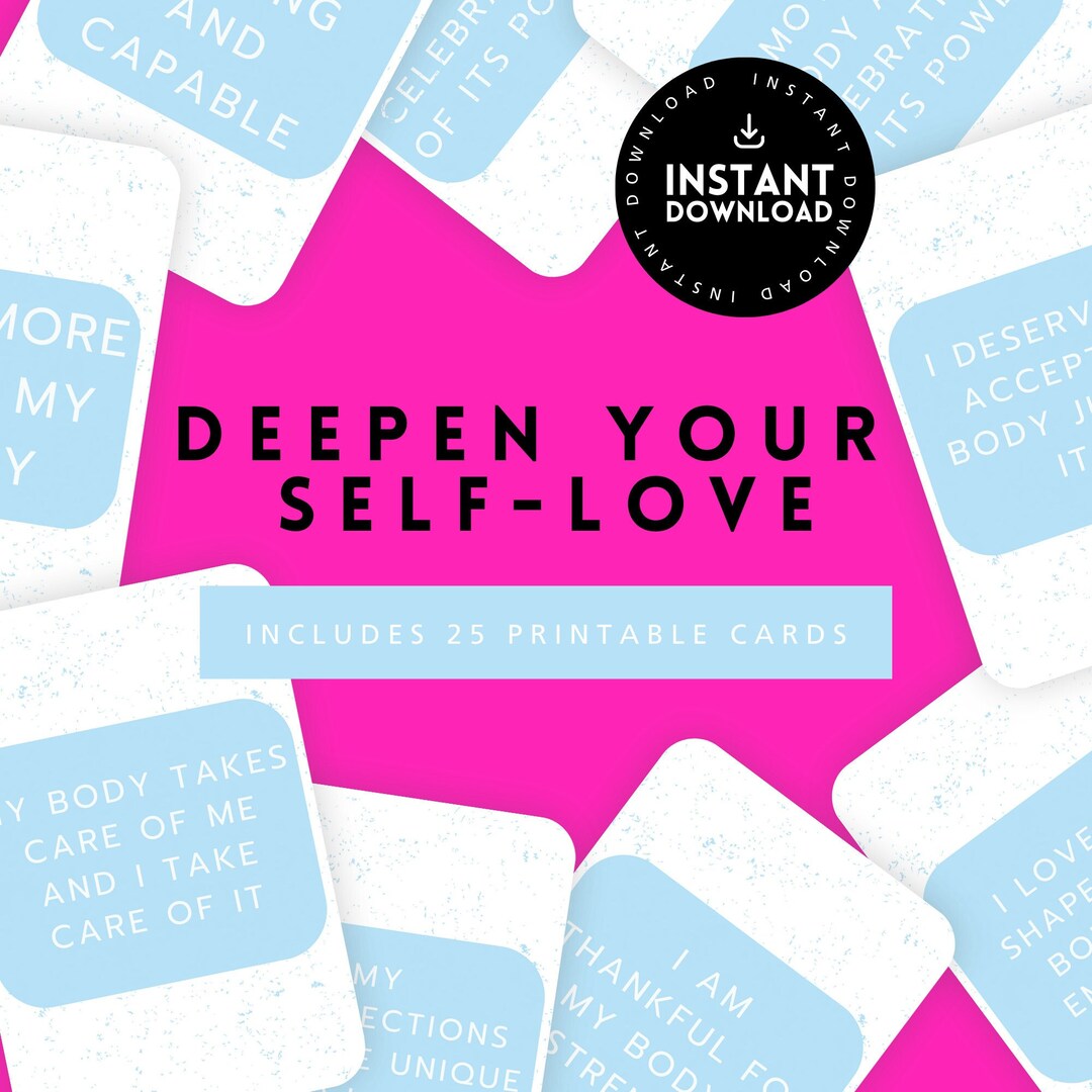 Affirmations Cards Baby Blue Self-love Cards Mindfulness Affirmations ...