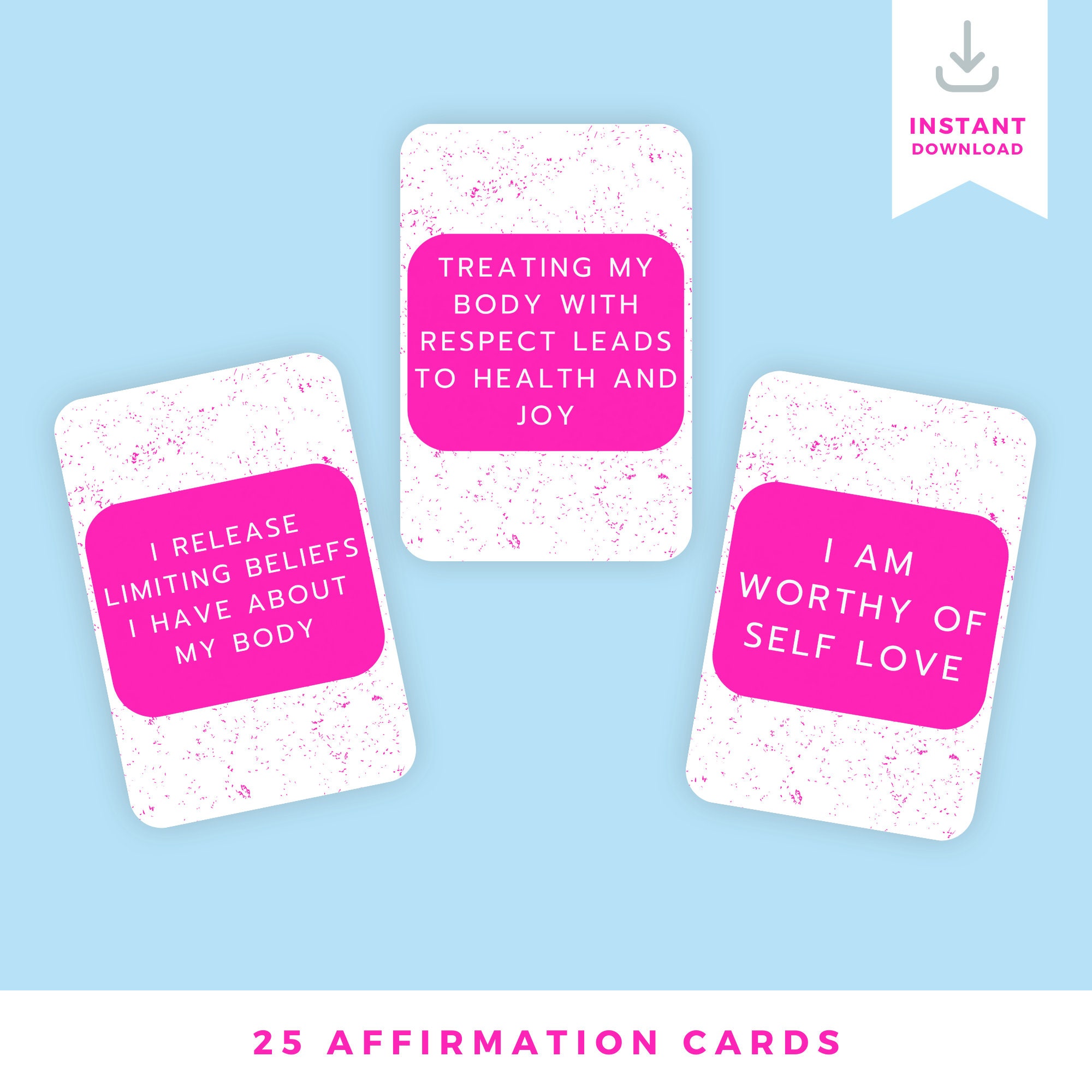 Affirmations Cards Pink Self-love Cards Mindfulness Affirmations Deck ...