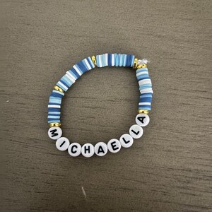 Custom Word(s) Clay Bead Bracelet - Etsy