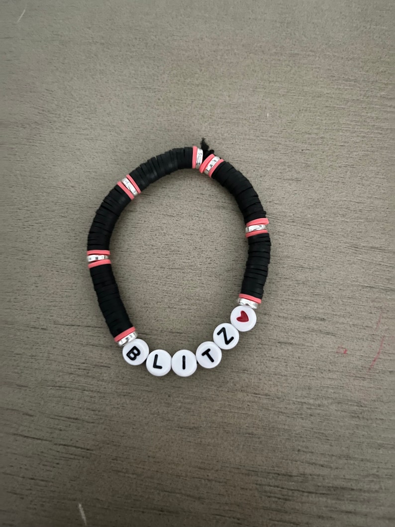 Custom Word(s) Clay Bead Bracelet - Etsy