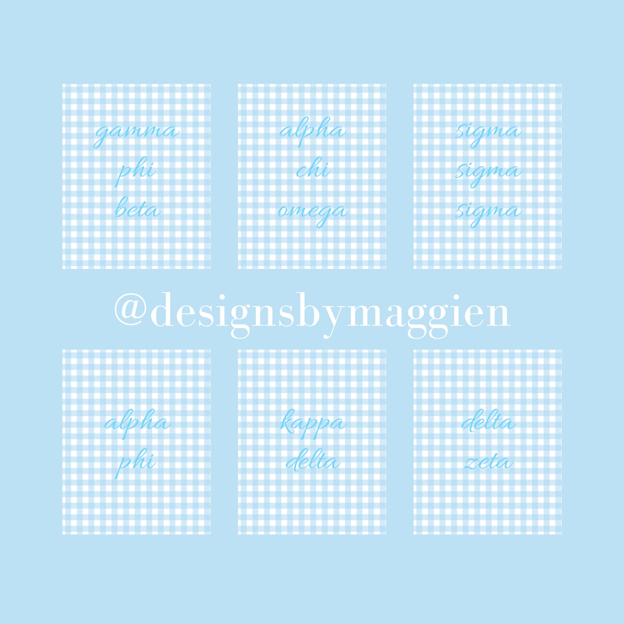 CUSTOM- Sorority Gingham Print - Etsy