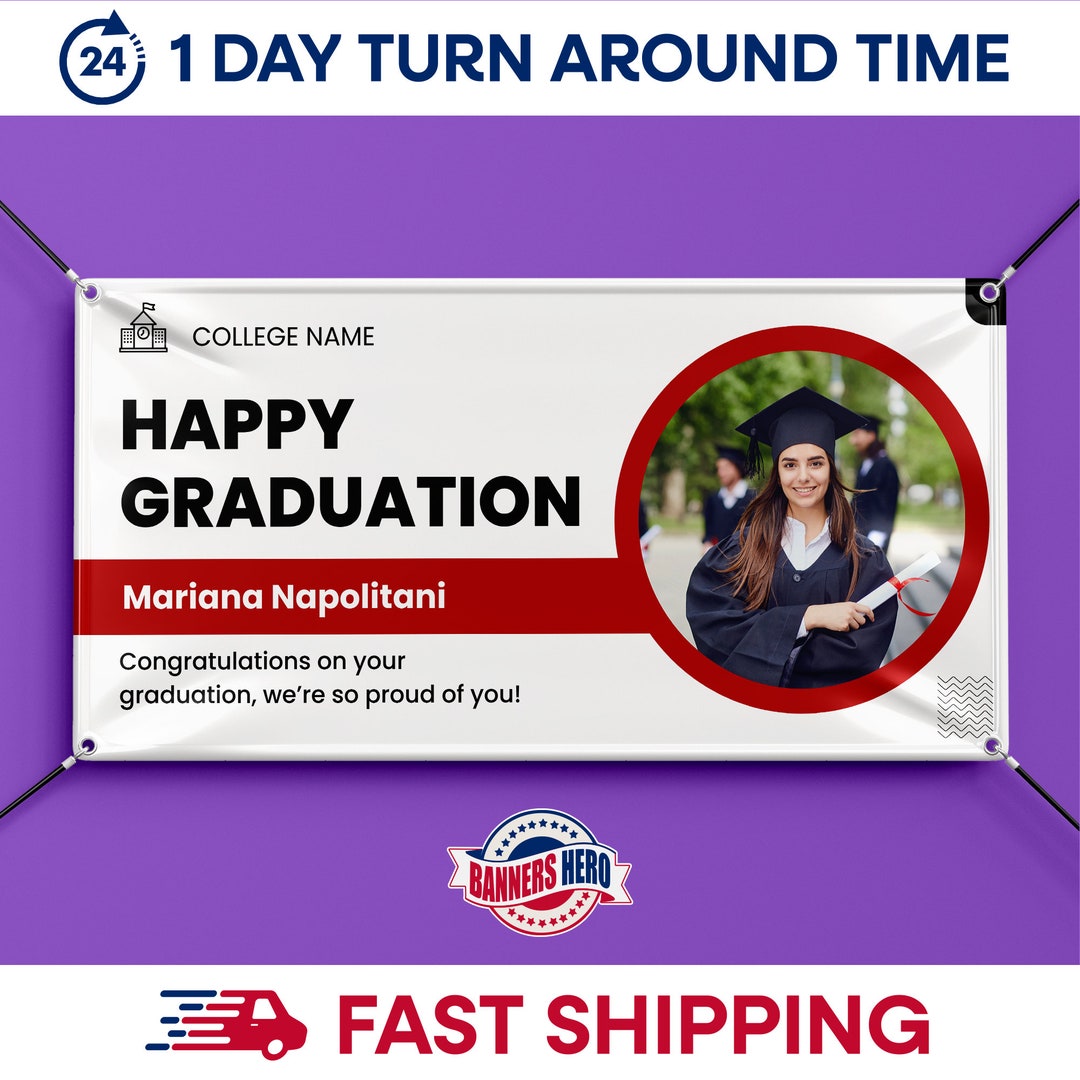Graduation Banner, Graduation Announcement, Personalized Graduation ...