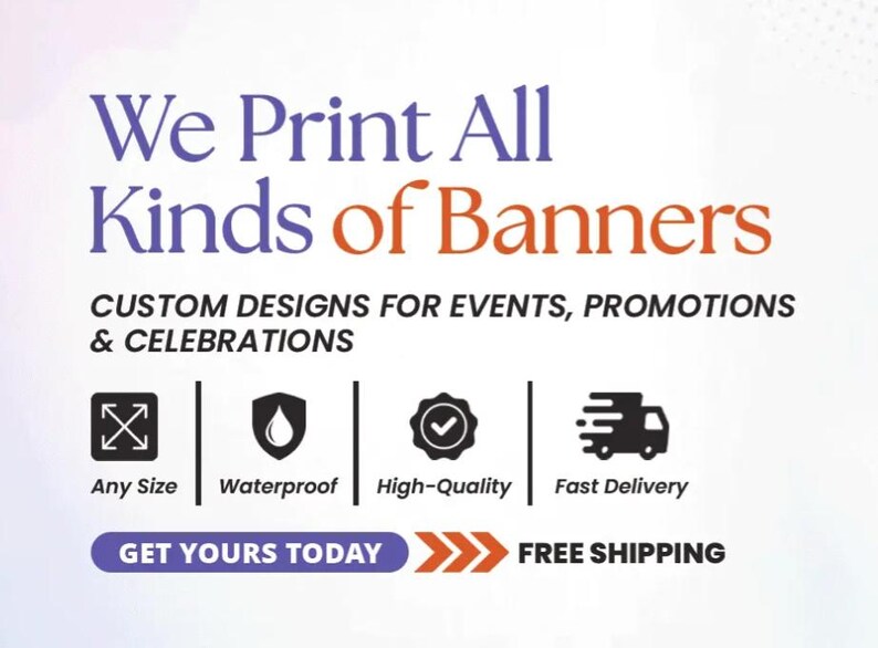 Two Custom Banners, Front 1x9 and Back 3x8 Banner for 10x10 Canopy ...
