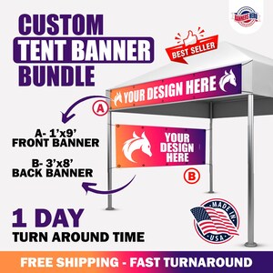 Tent Banners Bundle, Banners for Outside Events, Promotional Tent ...