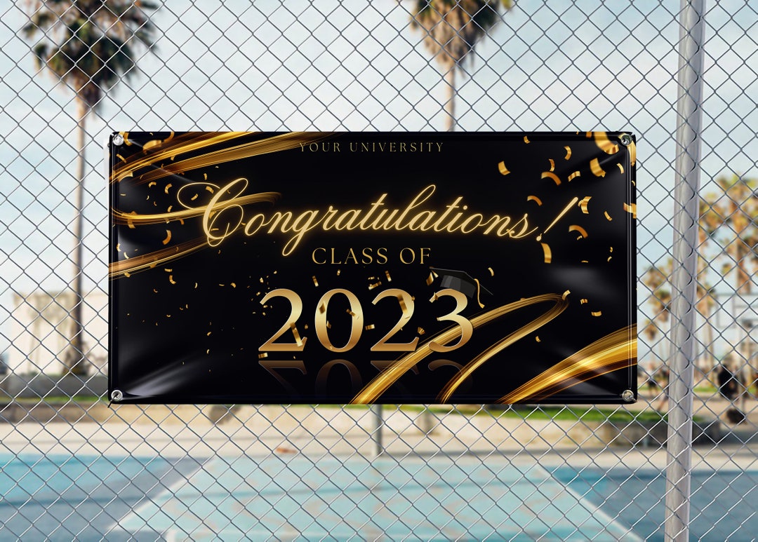 Custom Graduation Banner, Personalized Graduation Sign, Graduate ...