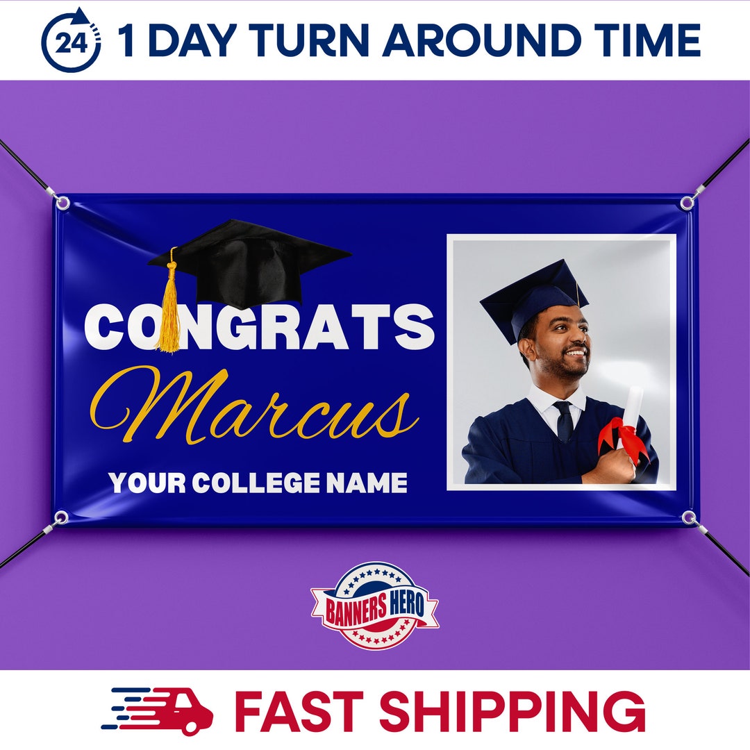 Custom Graduation Banner, Personalized Grad Banner, Graduation Party ...