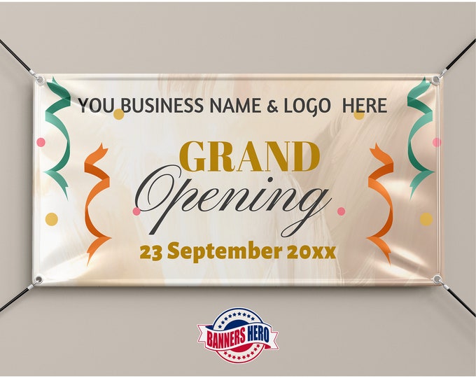 Grand Opening Banner, Opening Banner, Full Color Vinyl Banner, Custom ...