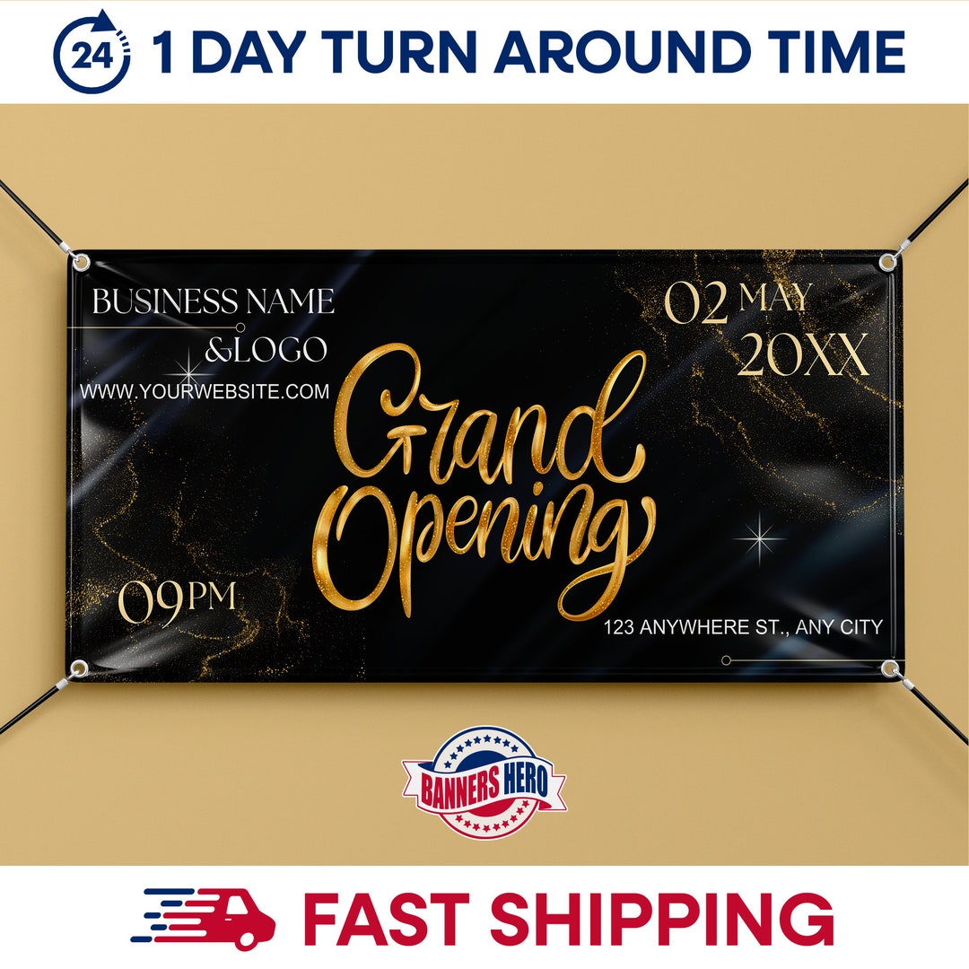 Best Seller - Grand Opening Banner, Opening Banner, Full Color Vinyl ...