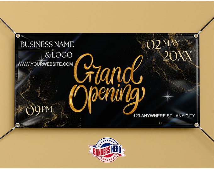 Grand Opening Banner, Opening Banner, Full Color Vinyl Banner, Custom ...