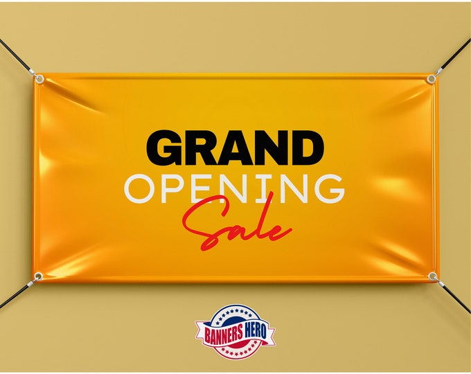Grand Opening Banner, Opening Banner, Full Color Vinyl Banner, Custom ...
