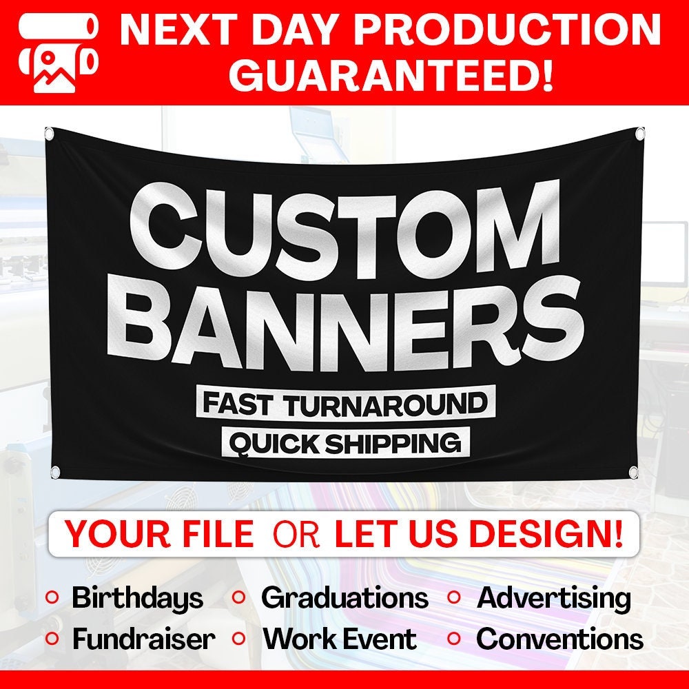 Full Color Custom Banner, Custom Size Vinyl Banner, Custom Vinyl Banner ...