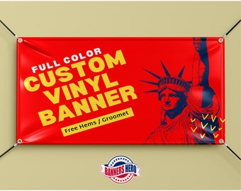 Full Color Custom Vinyl Banners, Custom Size Vinyl Banner, Custom Vinyl ...