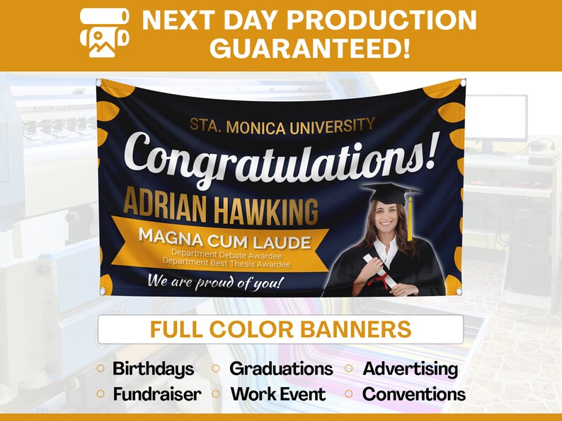 Graduation Banners, Congratulations Graduation Banner Class Of, Custom ...