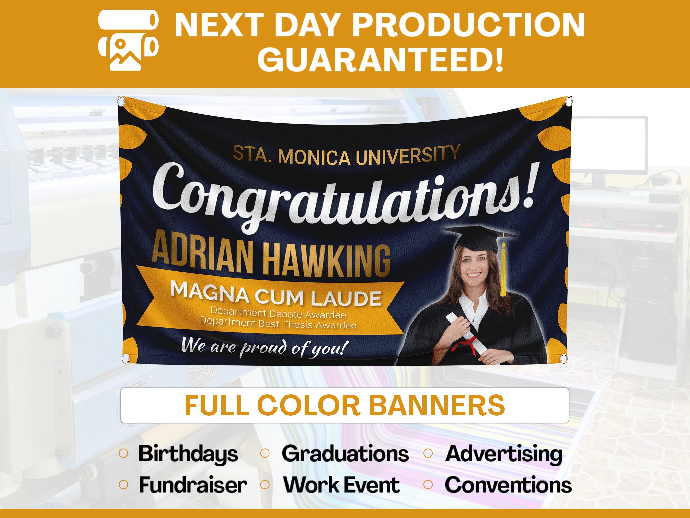 Graduation Banners, Congratulations Graduation Banner Class Of, Custom ...