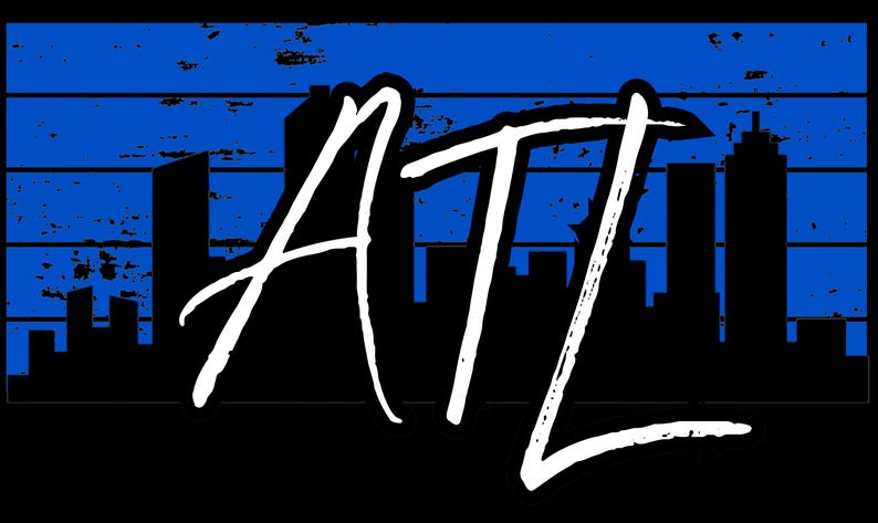 Atlanta Png, ATL Png, Atlanta Skyline Png, Vibrant, Bold, Fun Colors ...