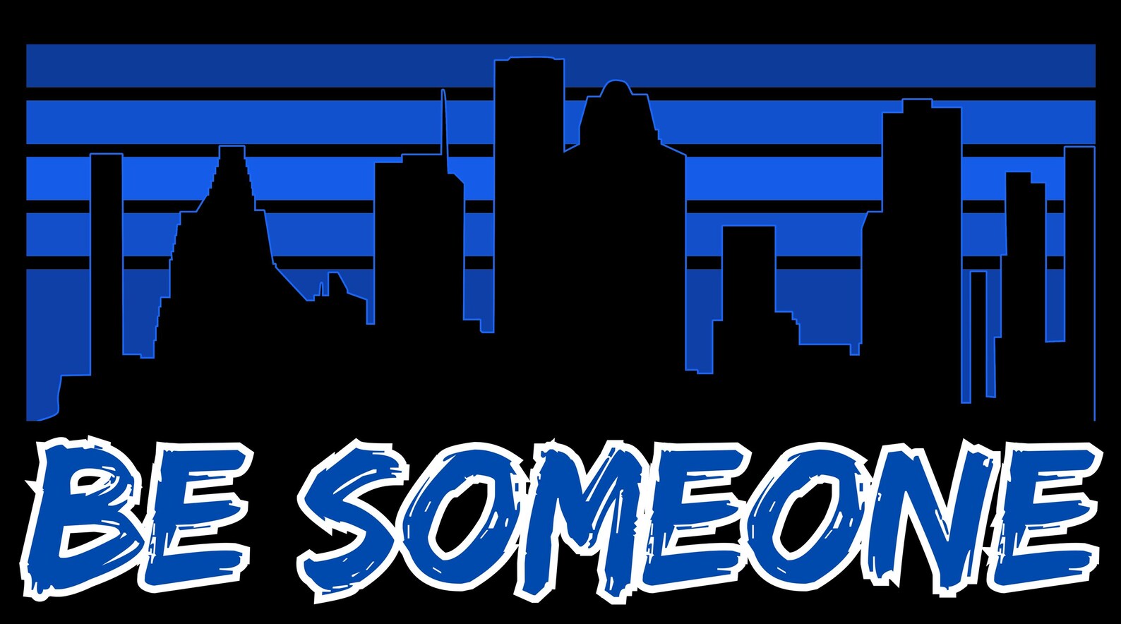 Houston Skyline PNG, Vibrant Stripes, Be Someone (digital Download) - Etsy