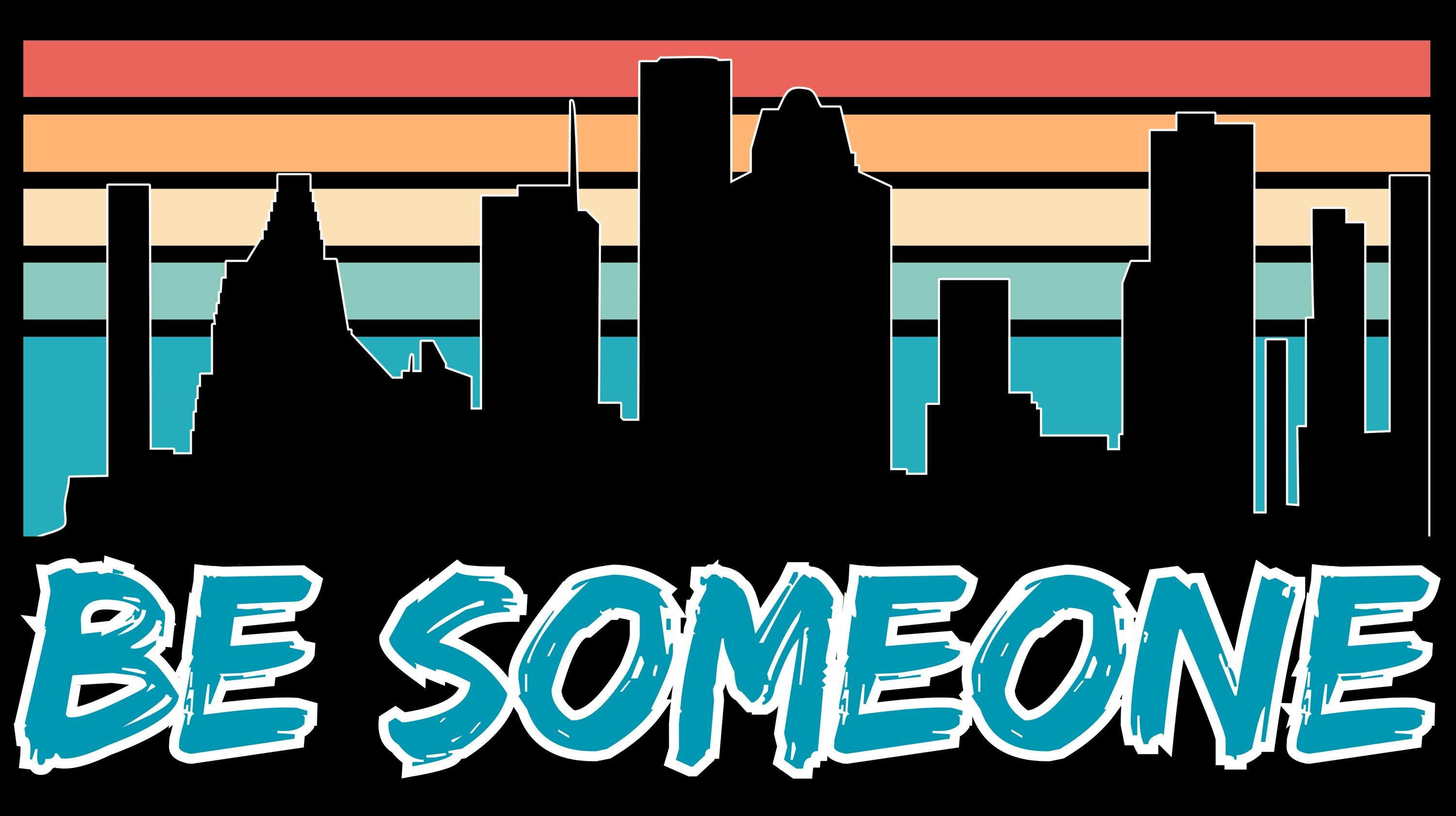 Houston Skyline PNG, Vibrant Stripes, Be Someone (digital Download) - Etsy