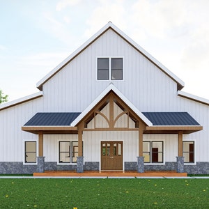 Hayloft Haven Two Story Monitor Style Barndominium House Plans Open ...
